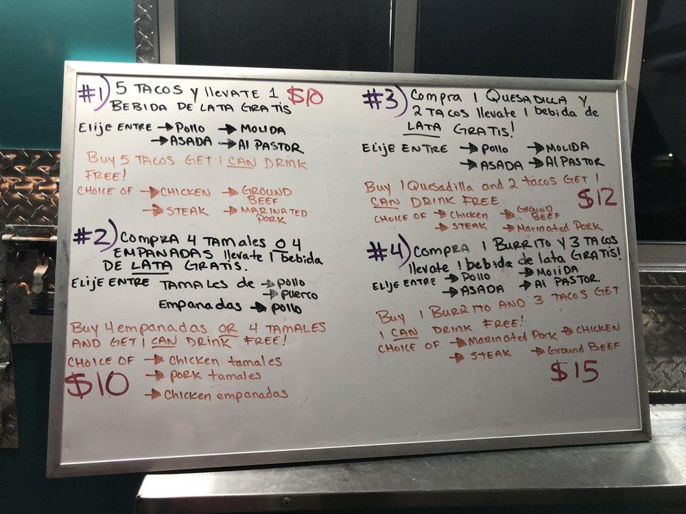 Menu at La Sabrosa Tacos Y Mas restaurant, Slidell