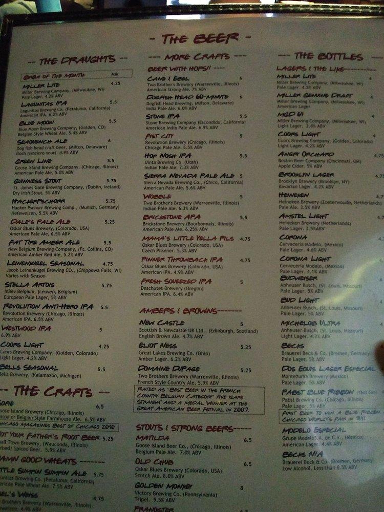 Menu at Westwood Tavern pub & bar, Schaumburg