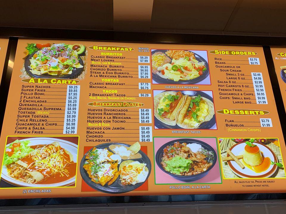 Menu at El Ranchito Taco Shop restaurant, Hemet, E Florida Ave
