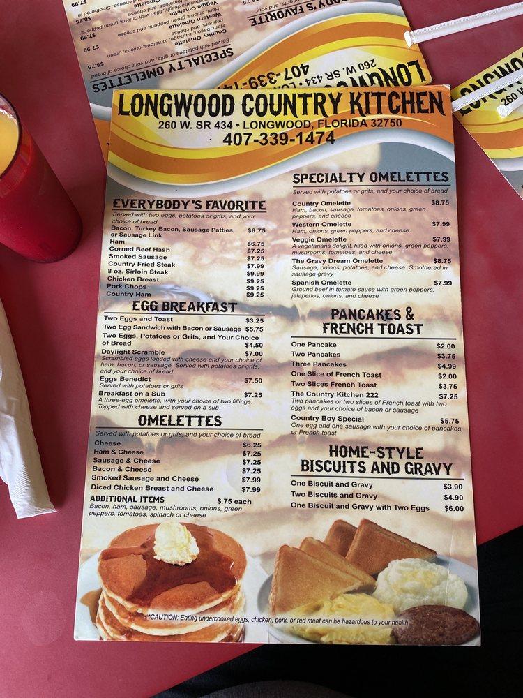 Menu at Country Kitchen restaurant, Longwood, 260 W State Rd 434