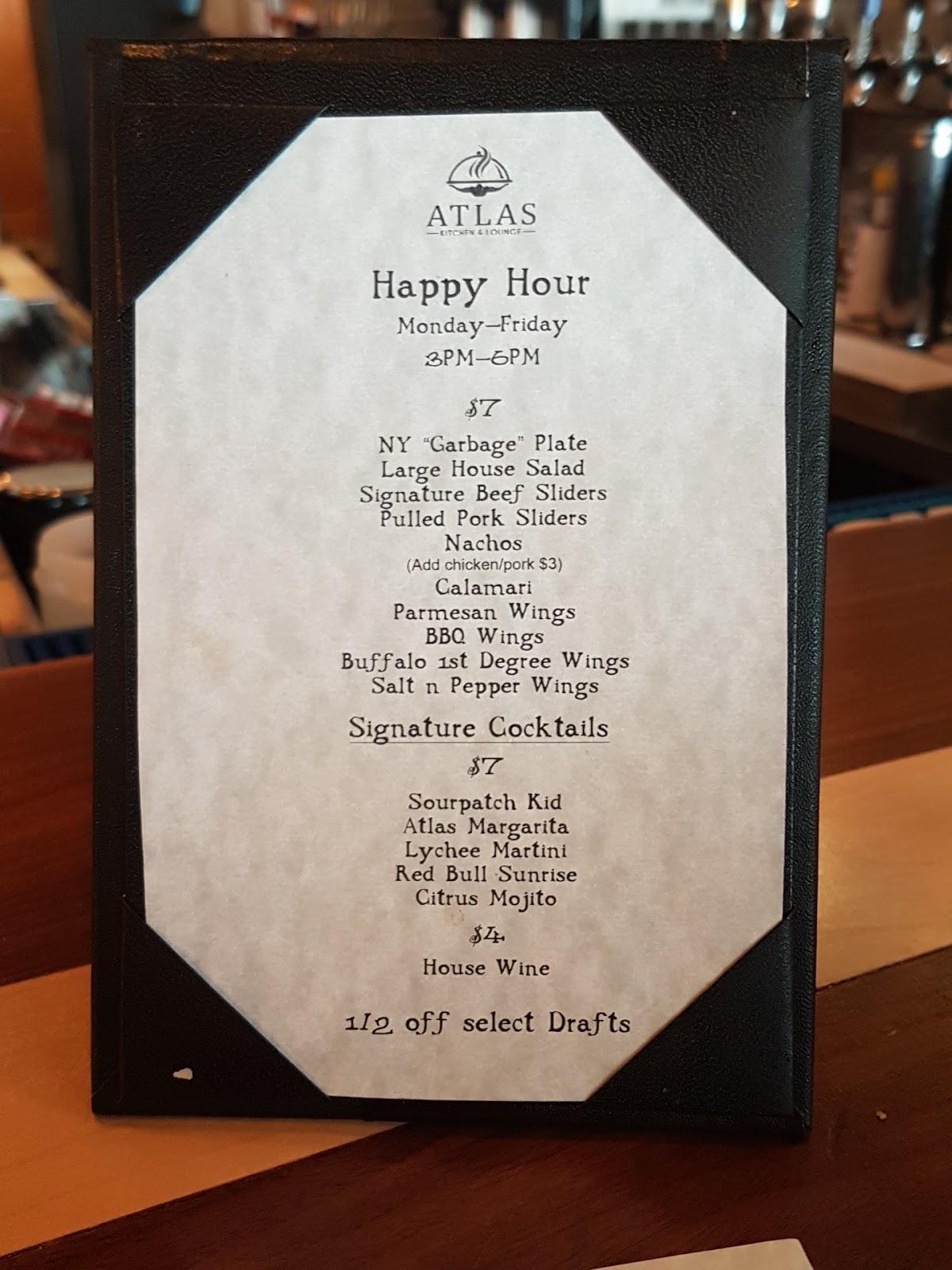 Menu at Atlas Sports & Spirits pub & bar, Seattle
