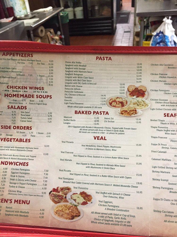 Carta de Jacaranda Restaurant & Pizzeria, Plantation