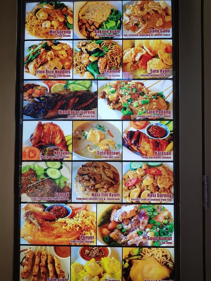 Menu at Nelayan Restaurant, Melbourne