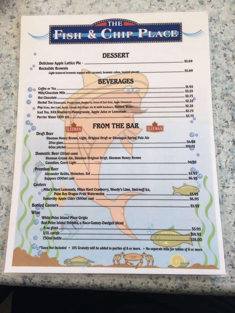 Menu at The Fish & Chip Place restaurant, Tobermory