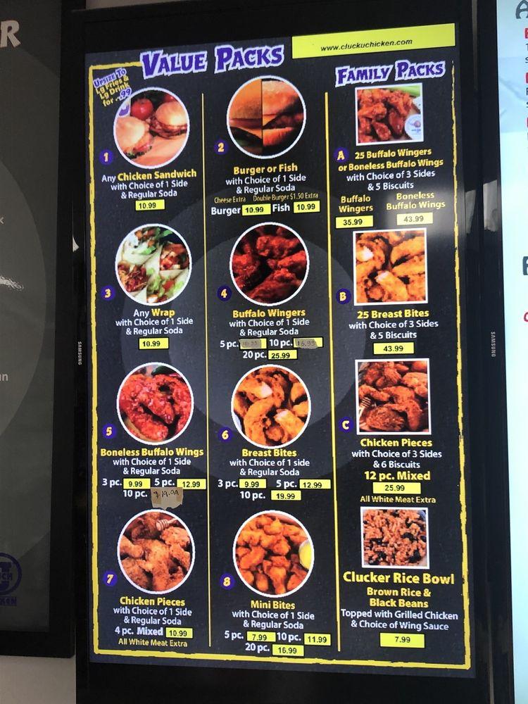 Menu at Cluck U Chicken Odenton MD restaurant, Odenton
