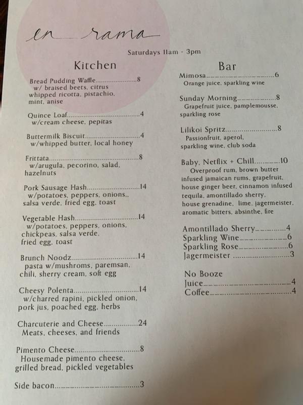 Menu at En Rama pub & bar, Tacoma