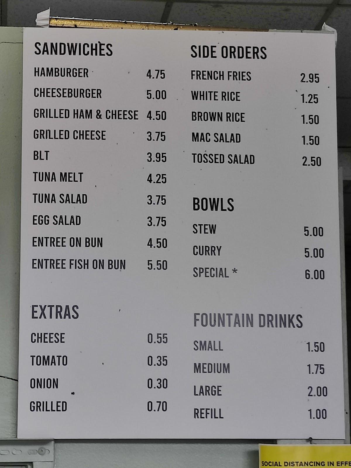 Menu at Ige's Halawa/KLC Catering restaurant, Aiea