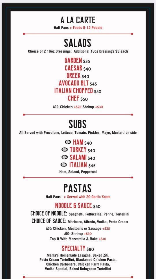 Menu at Empire Pizza Newport pub & bar, Rock Hill, Old York Rd #106