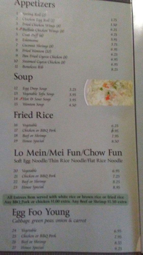 Menu at King's Chef Chinese Food restaurant, Mesa