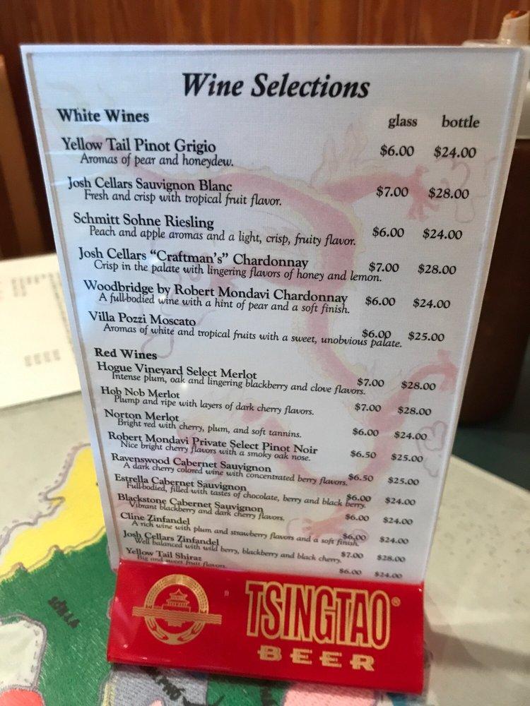Menu at Lang Van restaurant, Charlotte
