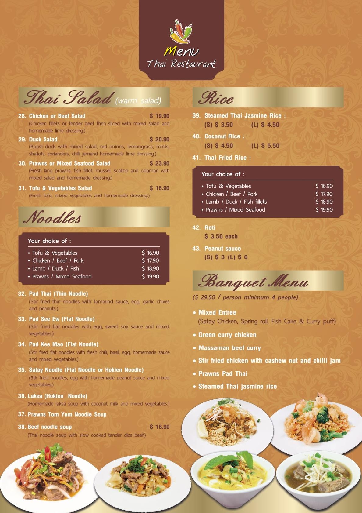 Menu at Mossman Thai Cuisine restaurant, Mossman, Shop 2/33 Front St
