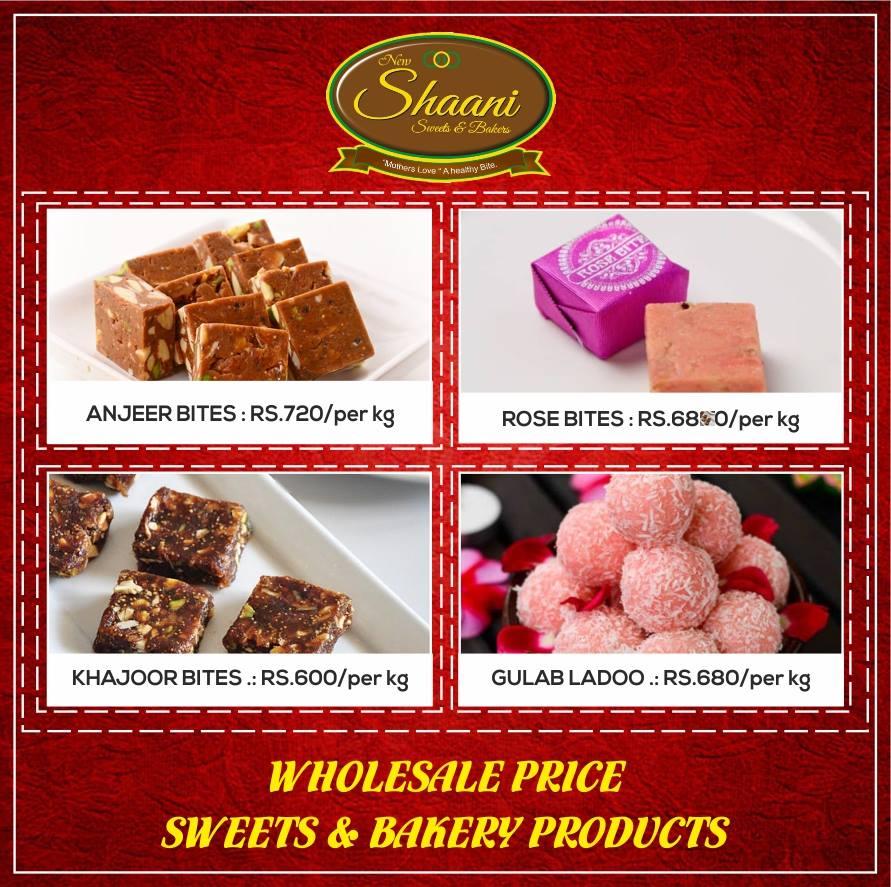 Menu at New Shaani Sweets & Bakers, Pathankot