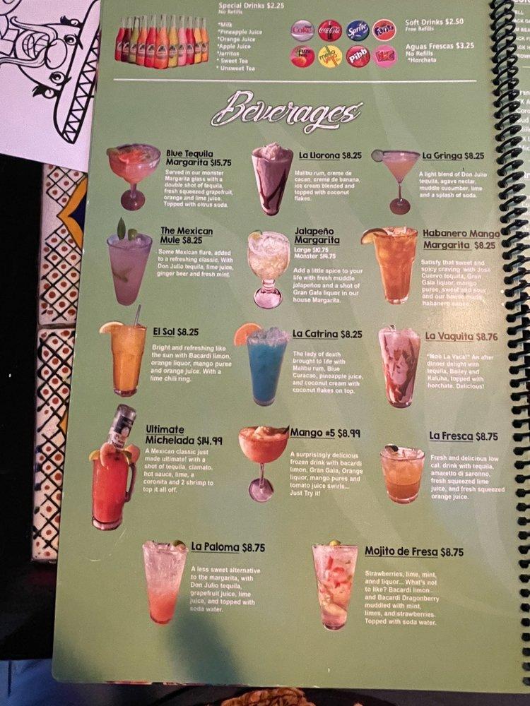 Menu at Lime Tequila restaurant, Port Charlotte