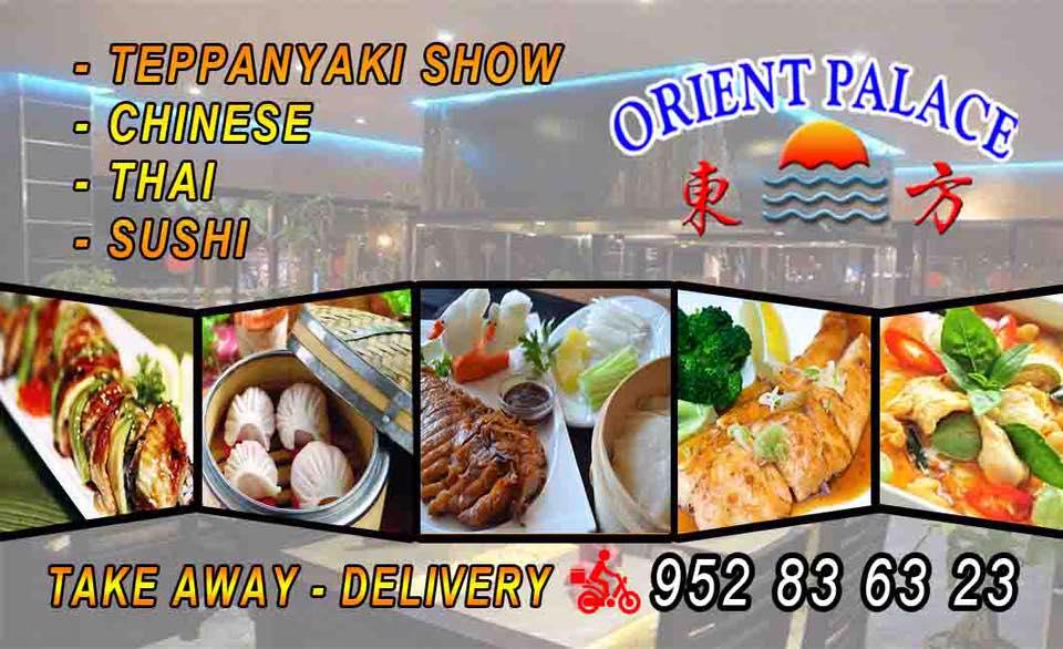 Menu at ORIENT PALACE TEPPANYAKI restaurant, Marbella