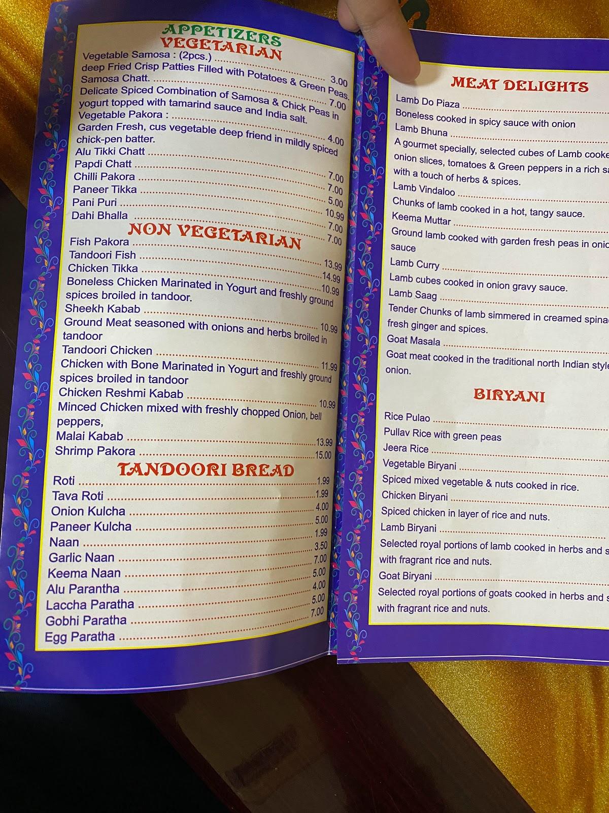 Menu at Sher-E-Punjab desserts, Edison