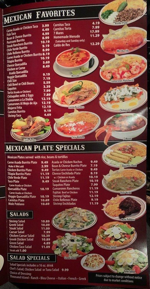 Menu at Terry's Cafe, Stanton