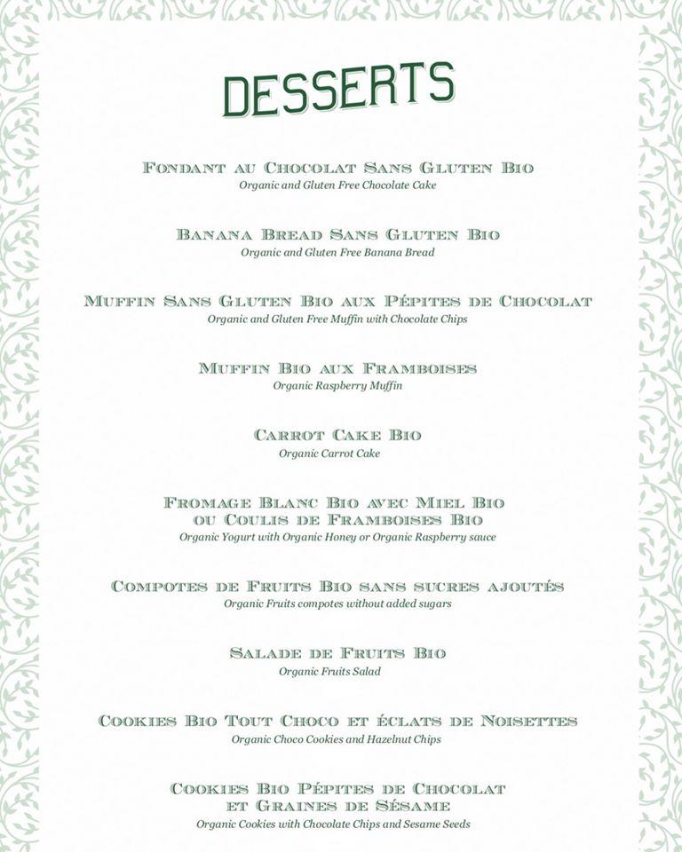 Menu at Woo Monaco restaurant, Monaco-Ville