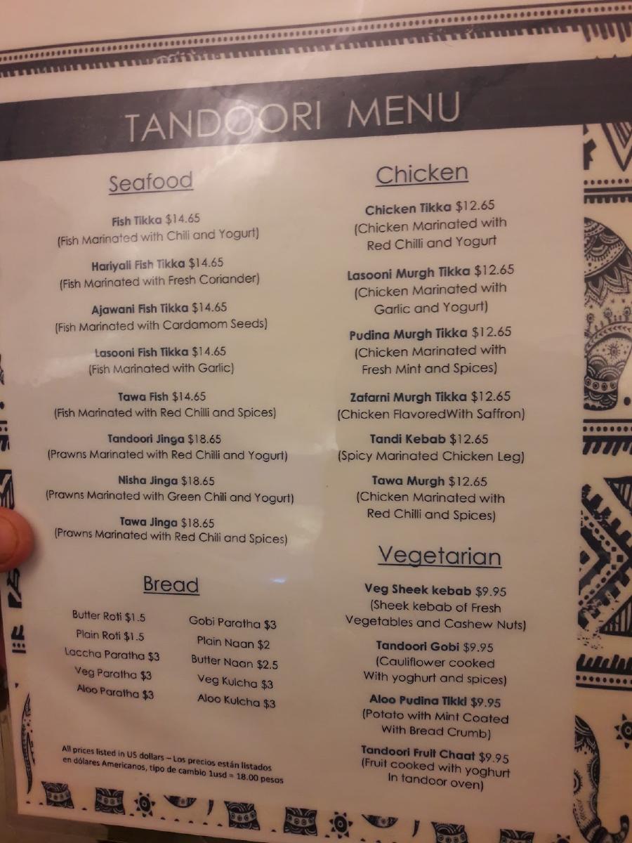 Menu at Chi Asian Cuisine restaurant, San Miguel de Cozumel, Quintana ...