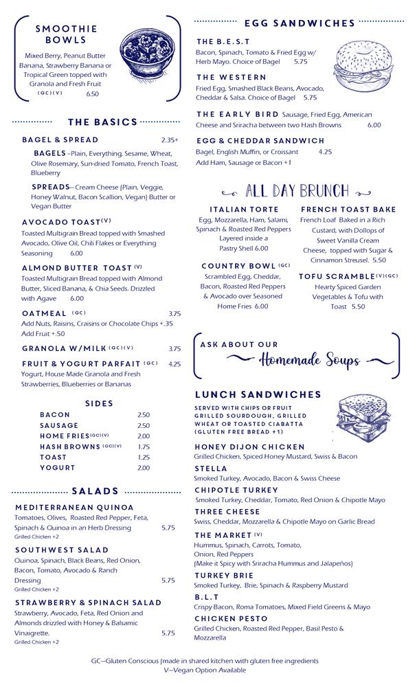 Menu at Cricket's — Coffee. Kitchen. Cocktails cafe, Geneseo