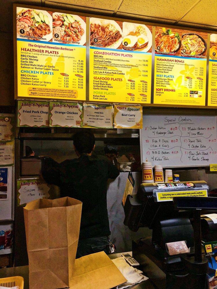 Menu at L&L Drive Inn BBQ, Lahaina, Lower Honoapiilani Rd Ste 4