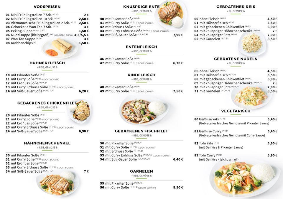 Speisekarte von Da Nang in der Markthalle Rottweil restaurant, Rottweil