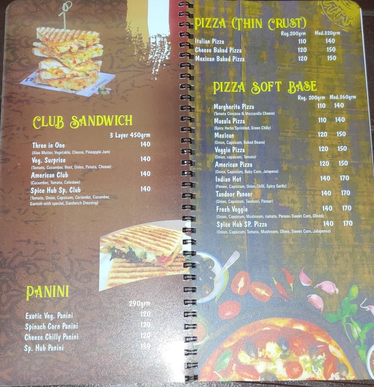 Menu at Spice hub restro cafe, Ahmedabad, Spice hub restro cafe, VIP Rd ...