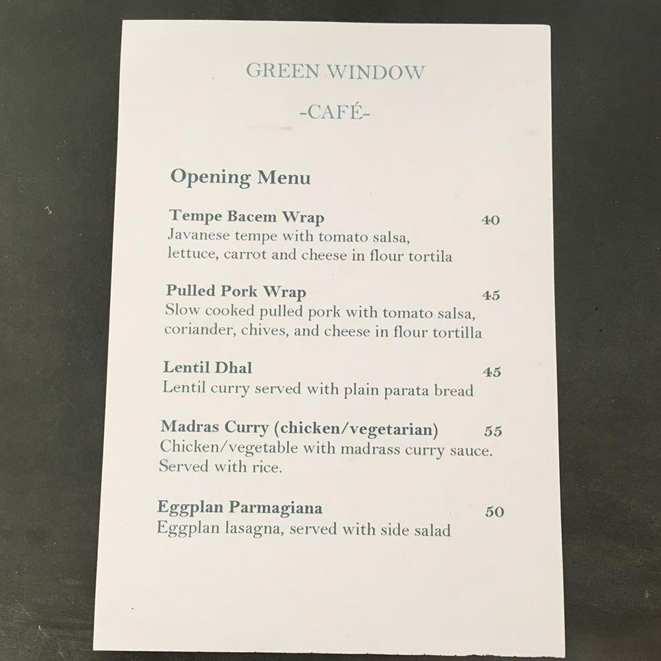 Menu at Outpost Cafe Ubud, Gianyar