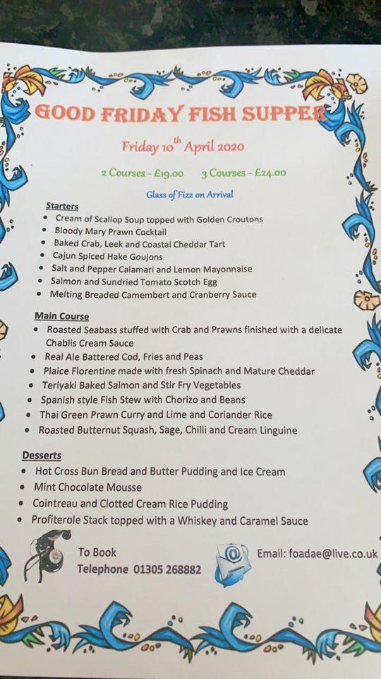 Menu at Walnut Grove cafe, Dorchester