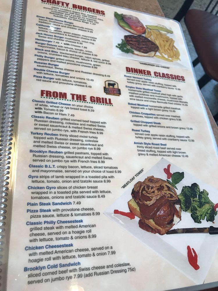 Menu at Elmer Diner Restaurant, Elmer, 41 Front St
