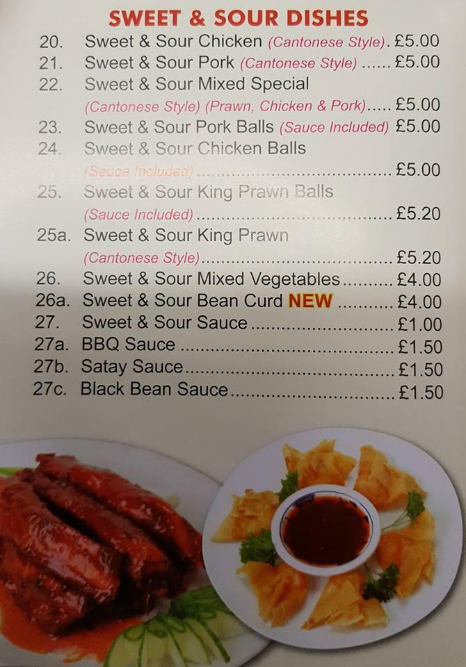 Menu at Golden Branch House fast food, Peterborough