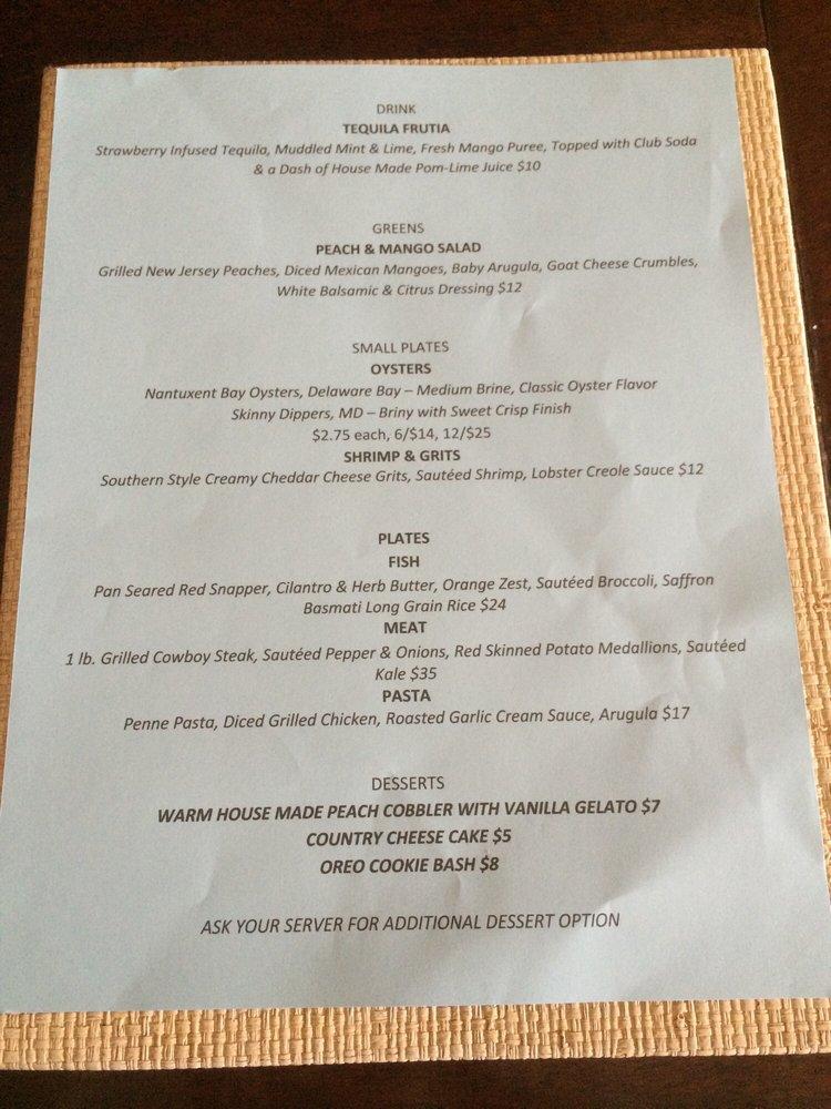 Menu at The National Hotel pub & bar, Frenchtown