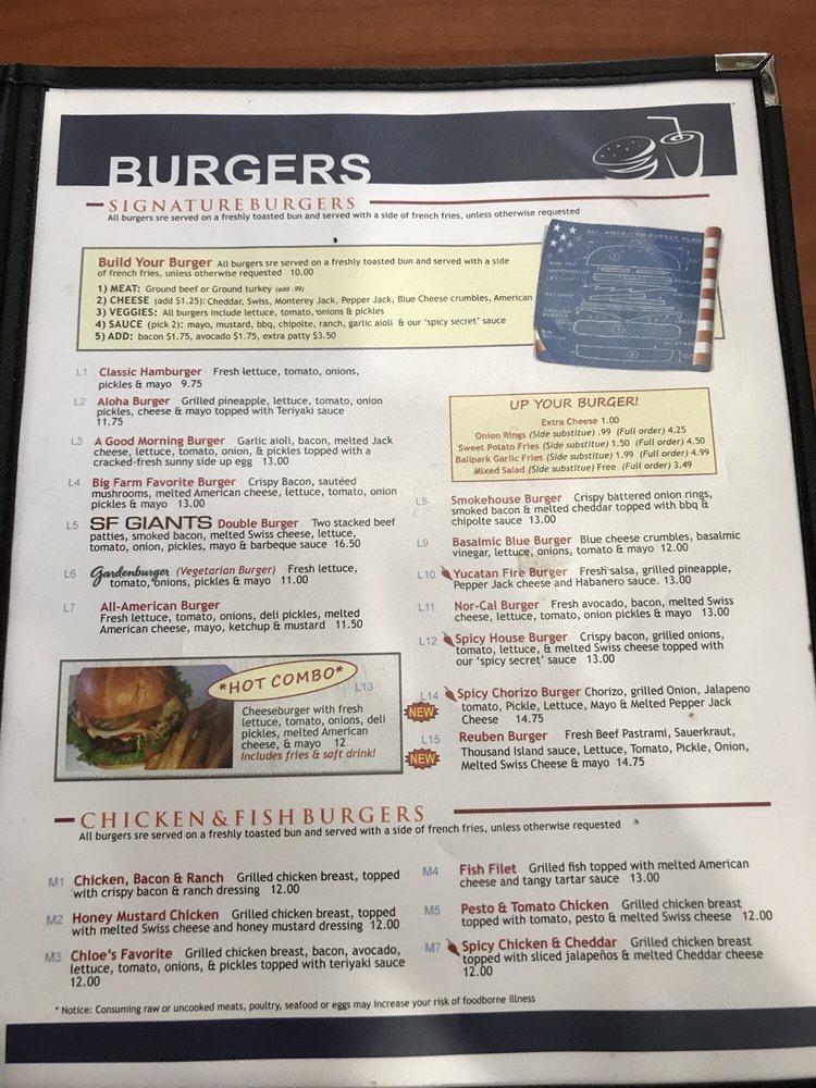 Menu at A Good Morning restaurant, Los Altos
