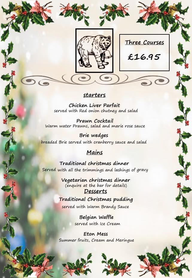 Menu at Bell & Bear Inn pub & bar, Rowley Regis