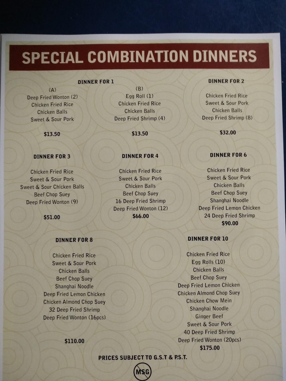 Menu at Colonsay Bar & Chinese Food, Colonsay
