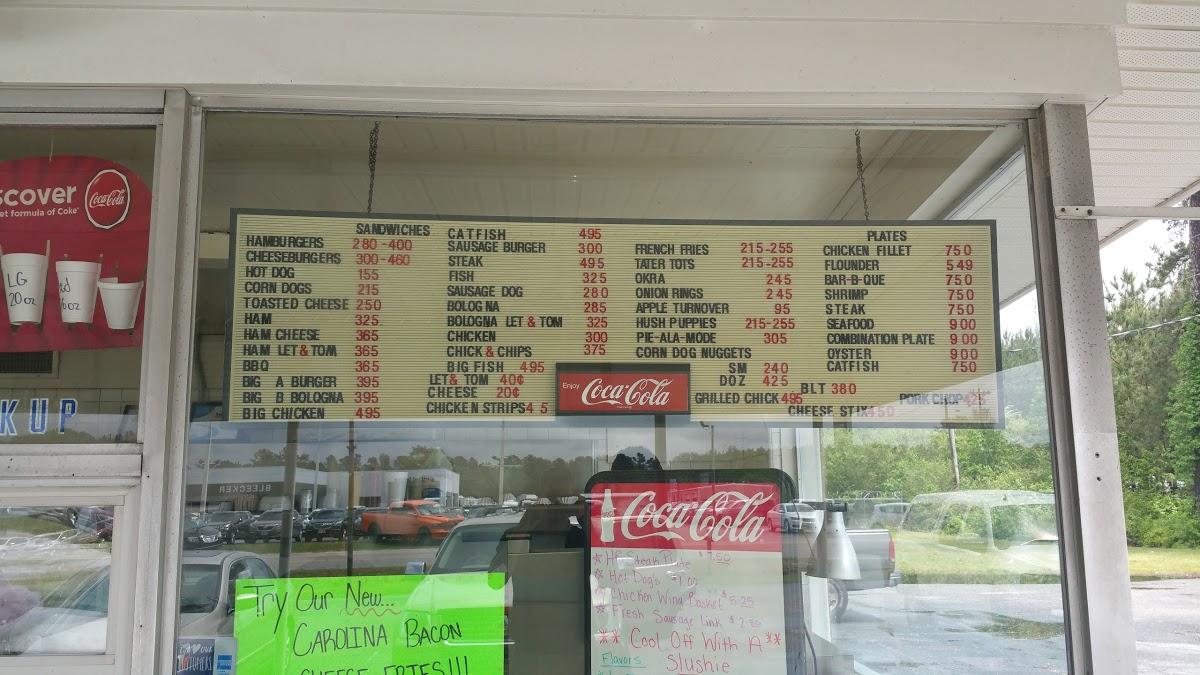 Menu at Dairy Ranch restaurant, Red Springs