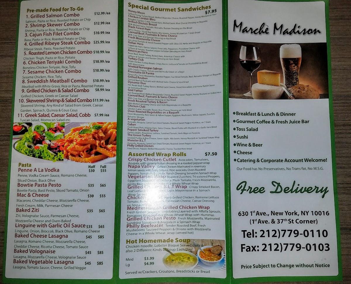 Menu at Marche Madison, New York City, 630 1st Ave.