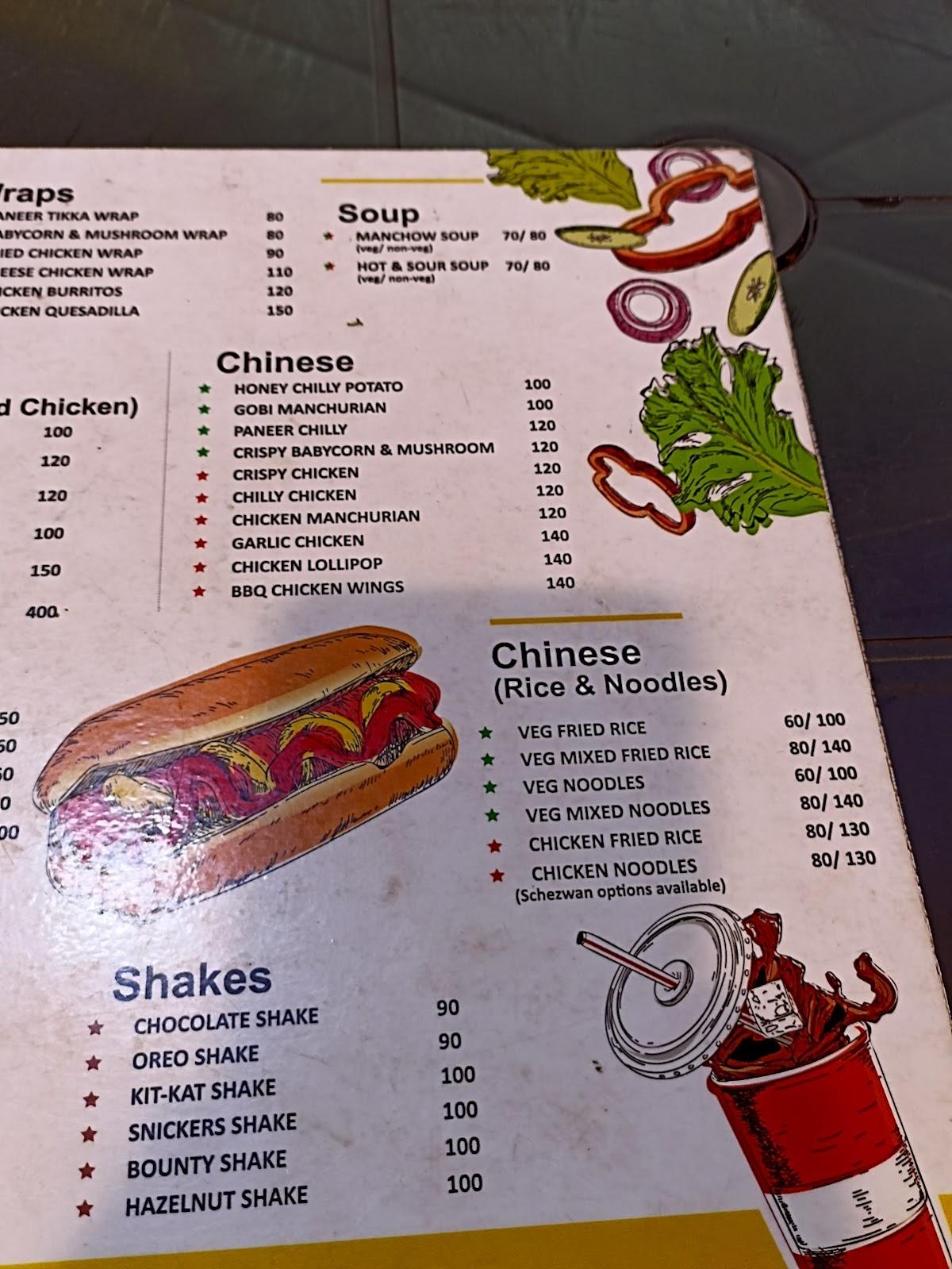 Menu at fat chef (Vasco), Vasco da Gama