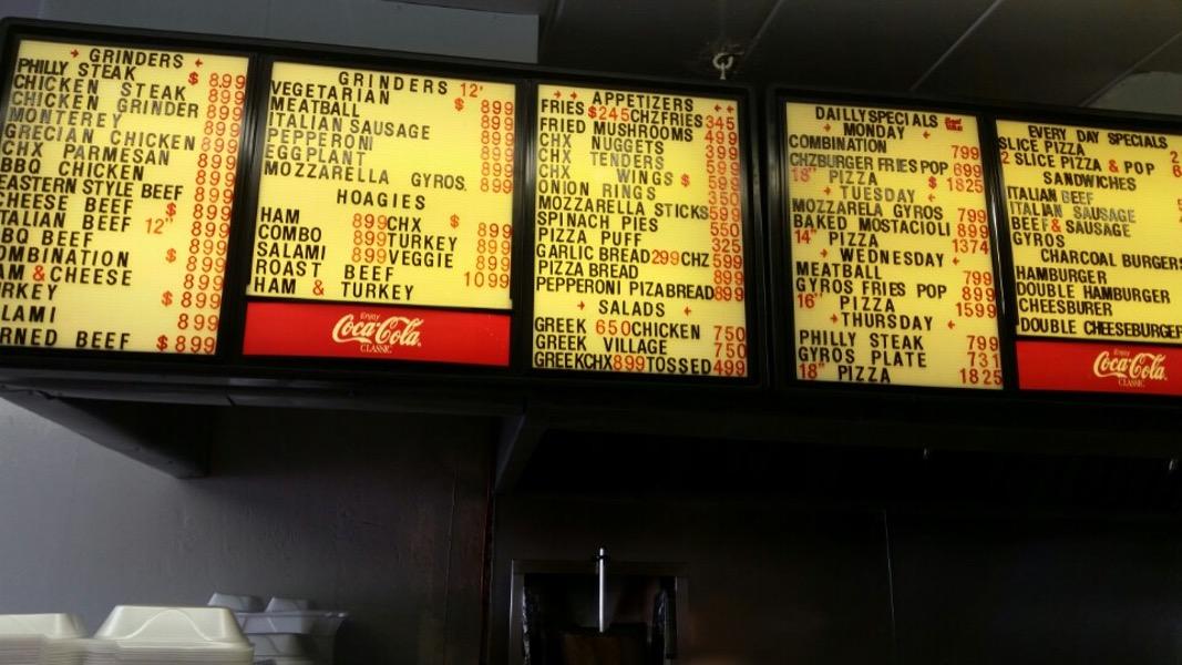 Menu at Eastern Style Pizza pizzeria, Chicago, W Touhy Ave