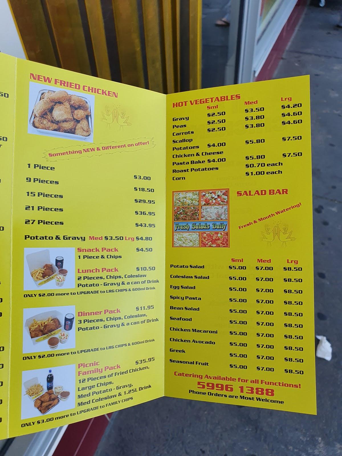 Menu at Hi5 Chicken restaurant, Cranbourne West