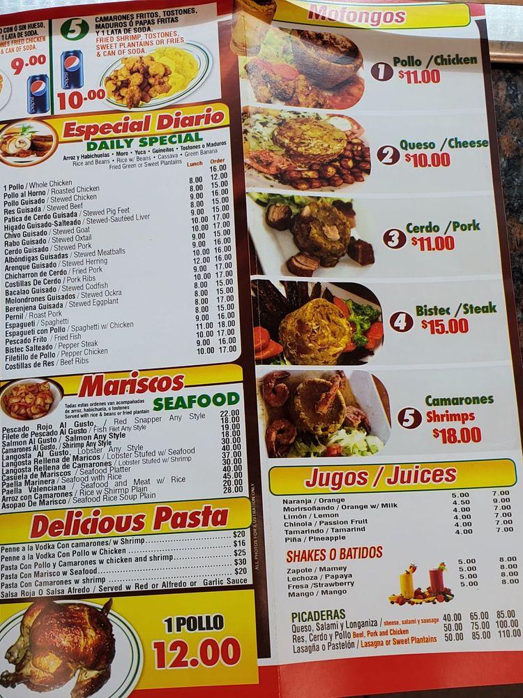 Menu at Nelly Latin Restaurant, Chester