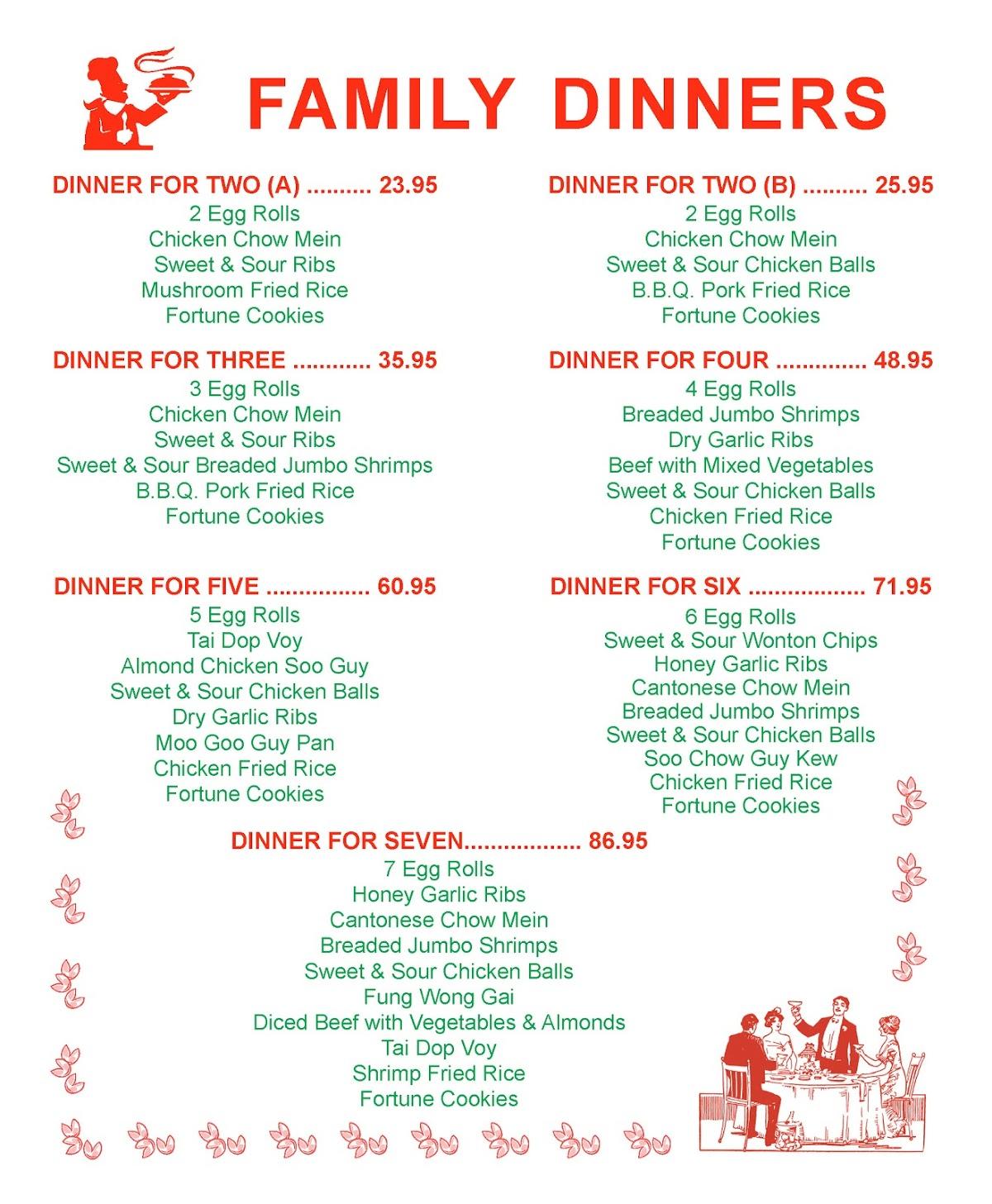 Menu at New Golden Village Chinese Take-Out Restaurant, Smithville