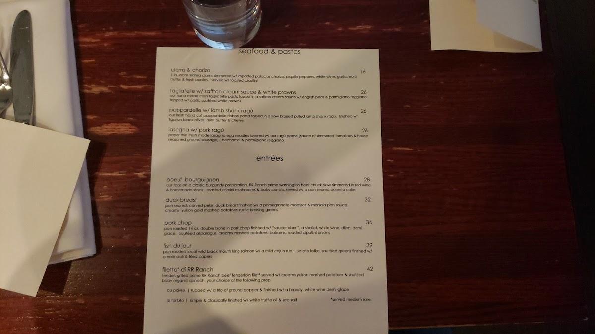 Menu at Penny Blue Restaurant & Bar, Carlisle