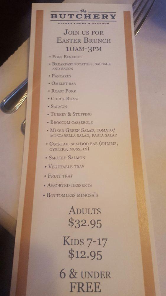 Menu at The Butchery- Steaks, Chops & Seafood steakhouse, Arvada