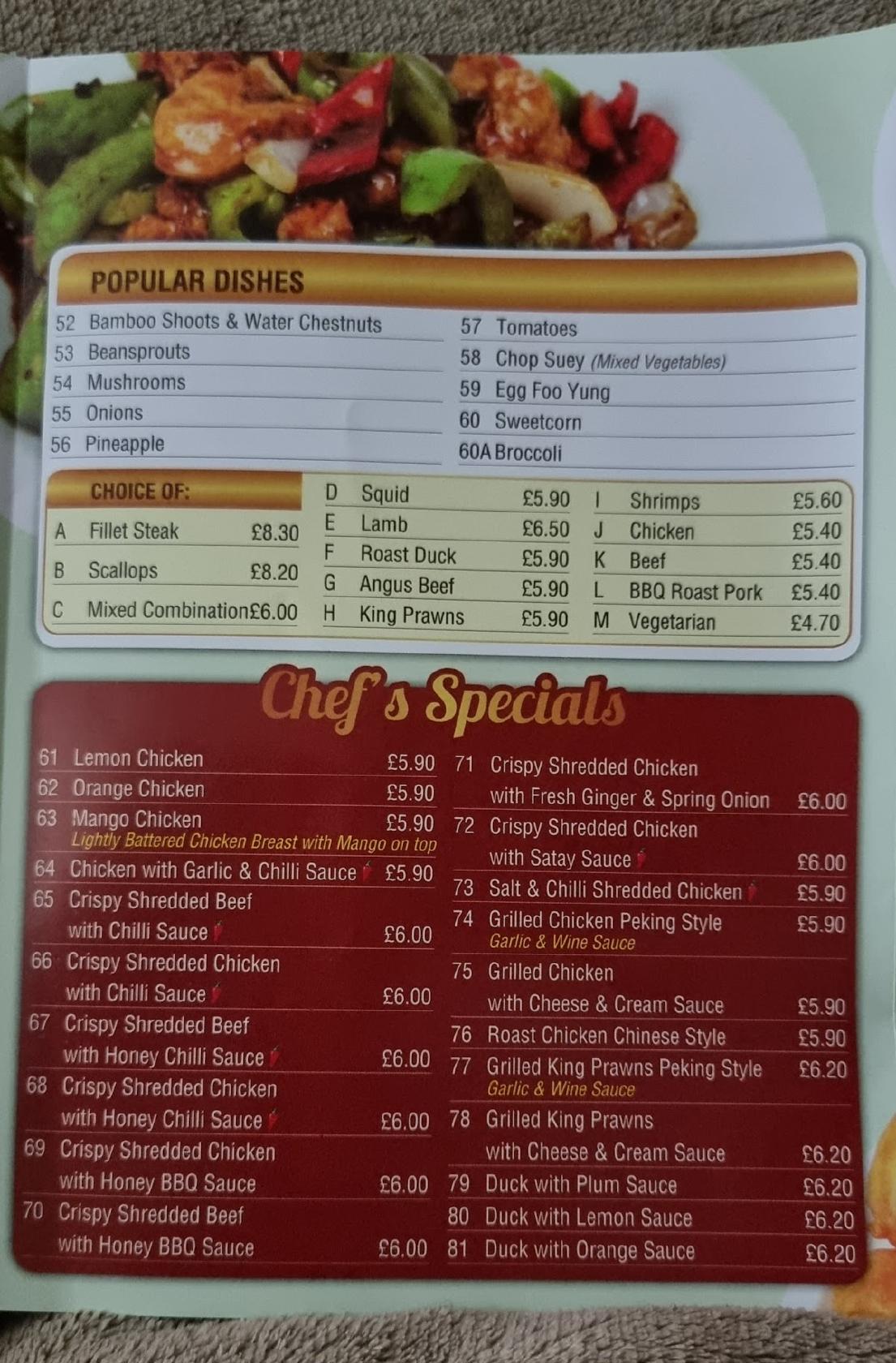 Menu at Cuisine Kitchen fast food, Linlithgow