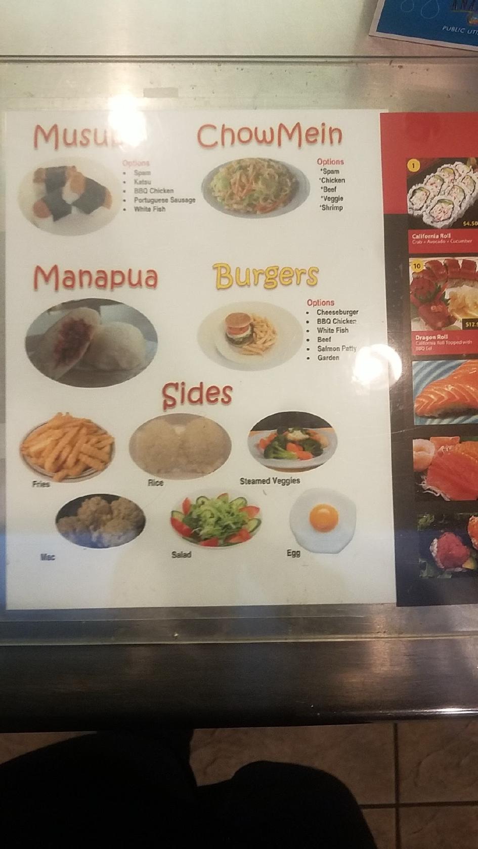 Menu at L&L Hawaiian Barbecue, Anaheim