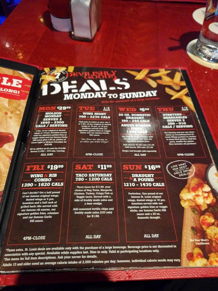 Menu at St. Louis Bar & Grill, Pickering, 1635 Bayly St Unit 2