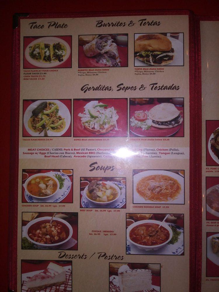 Menu at El TEJAS MEXICAN RESTAURANT, Haltom City