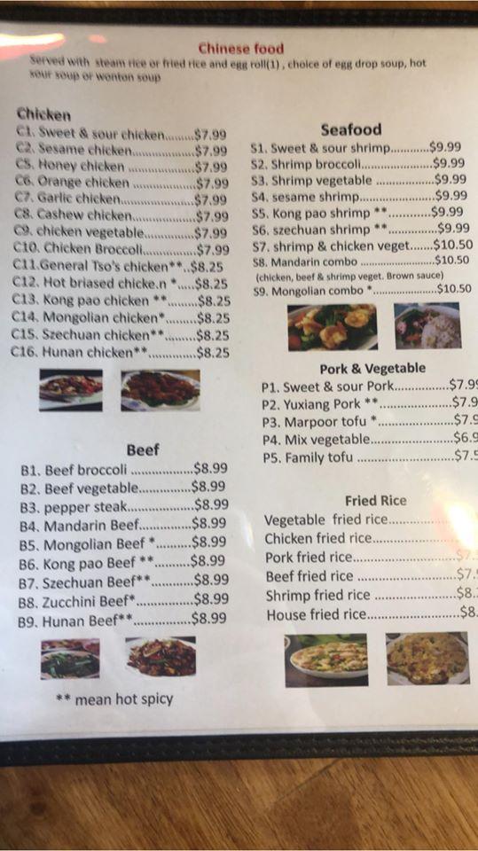 Carta de KT Pho Asian restaurant - Jacksonville, AL, Jacksonville