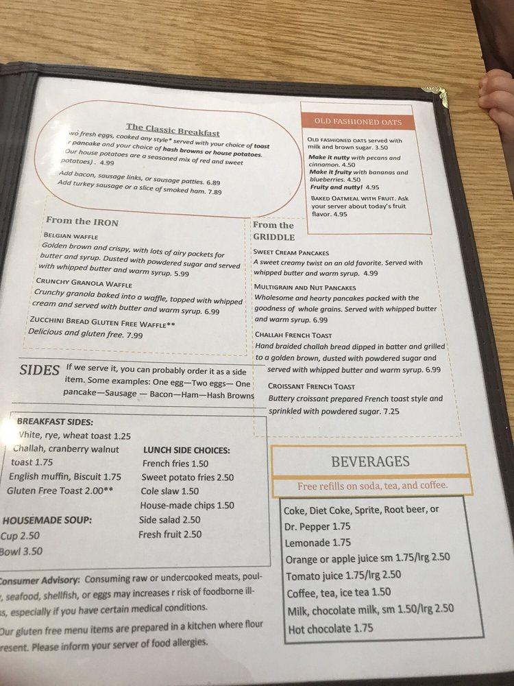 Menu at Six Chicks Scratch Kitchen restaurant, South Haven