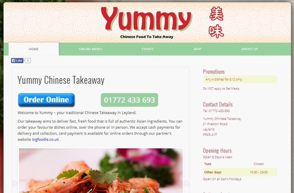 Menu at Yummy Chinese Takeaway fast food, Leyland